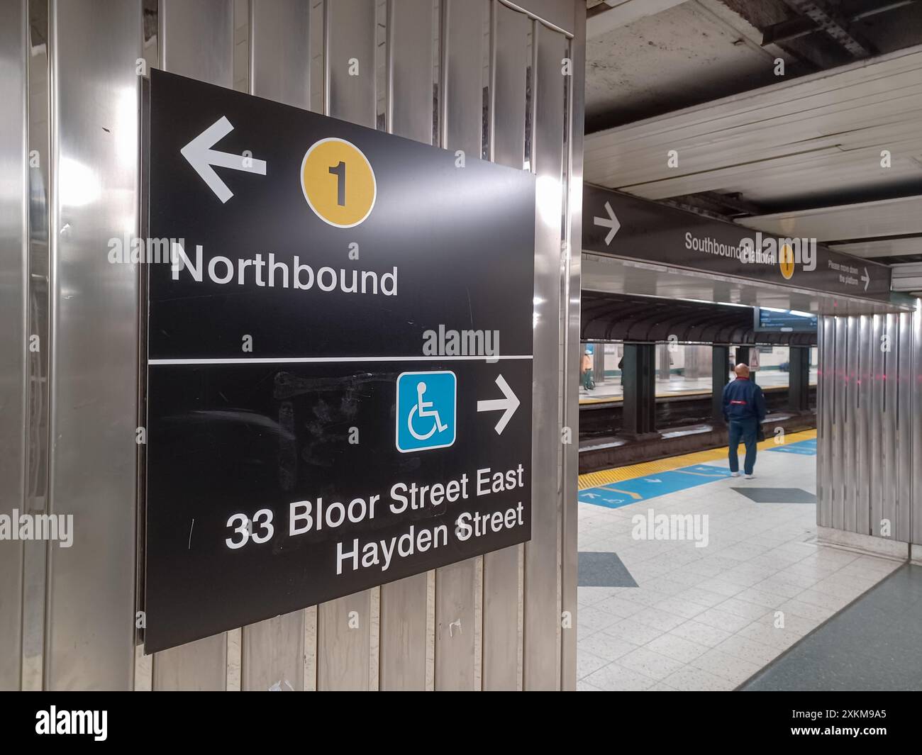Toronto, ON, Canada - July 2, 2024: View at the Bloor and Young subway ...