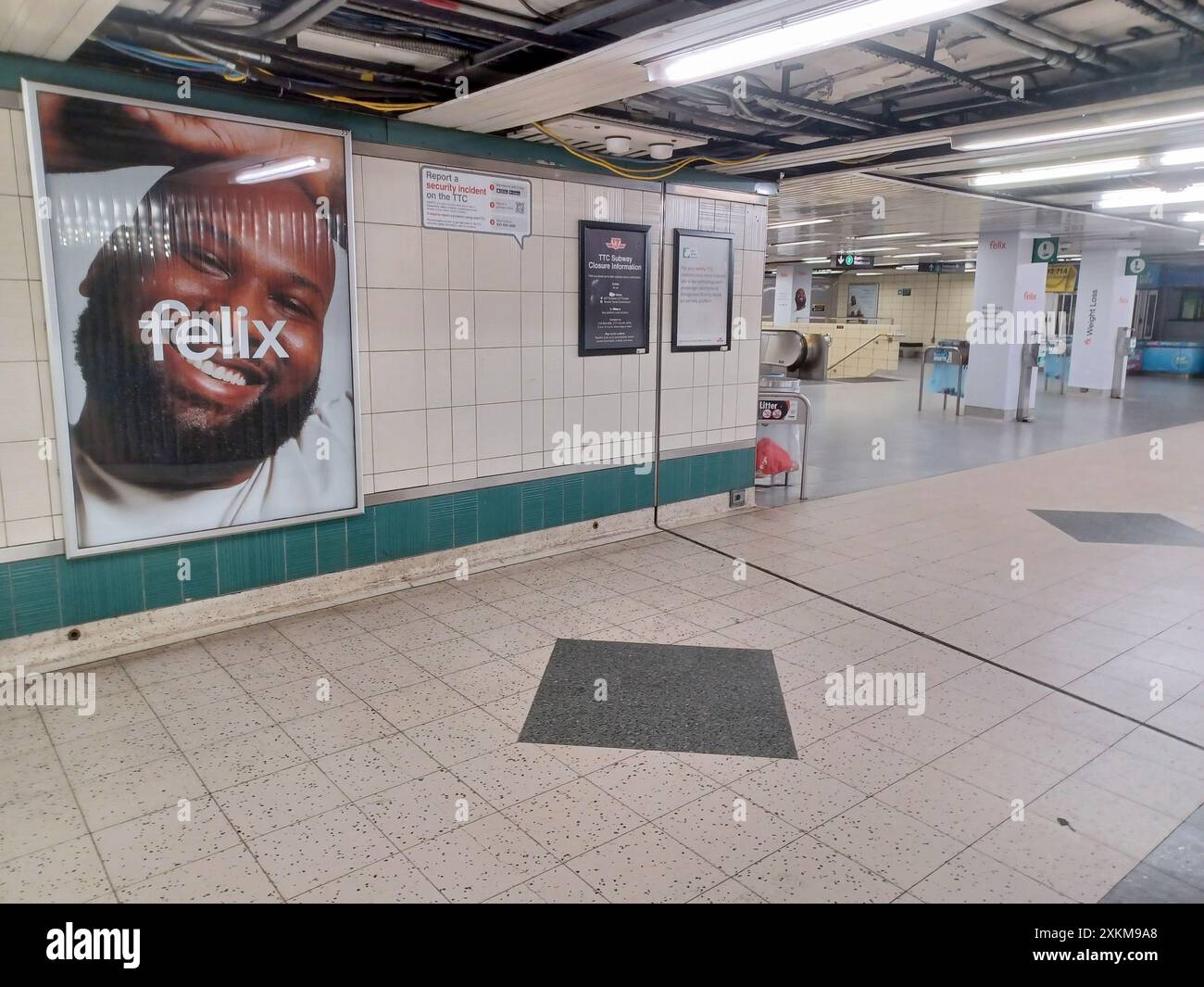 Toronto, ON, Canada - July 2, 2024: View at the Bloor and Young subway ...