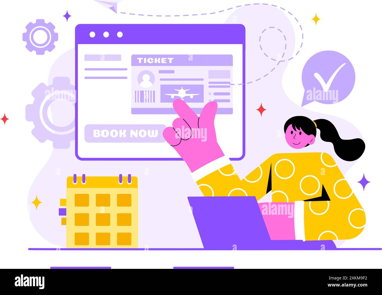 Booking a trip Stock Vector Images - Alamy