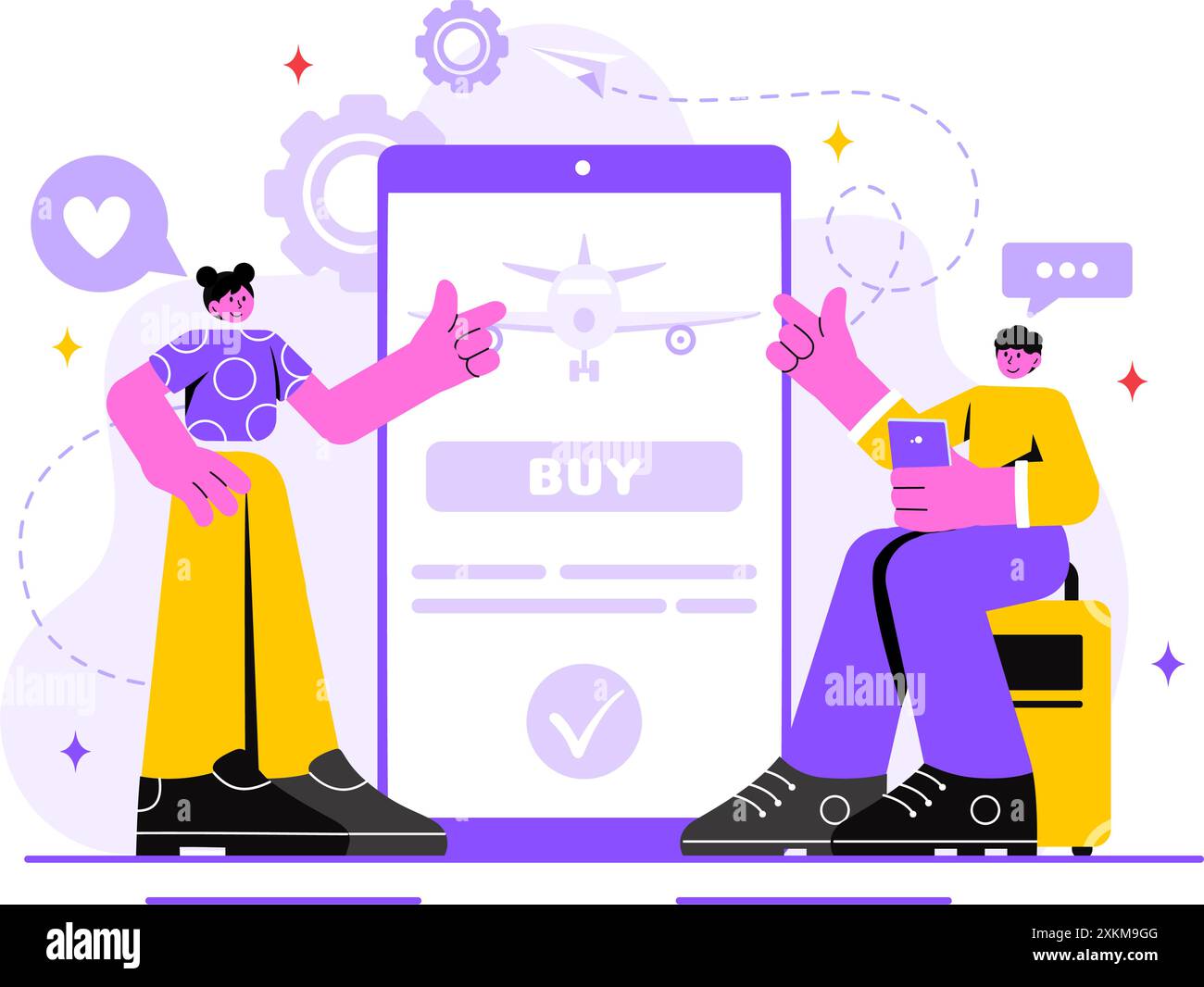 Booking a trip Stock Vector Images - Alamy