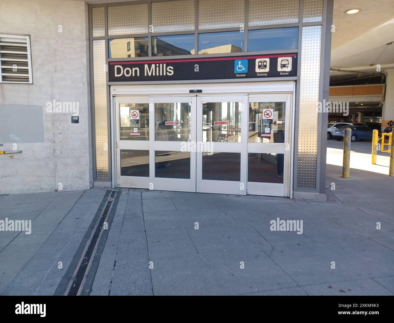 Toronto, ON, Canada - June 24, 2024: View at the Don Mill subway ...