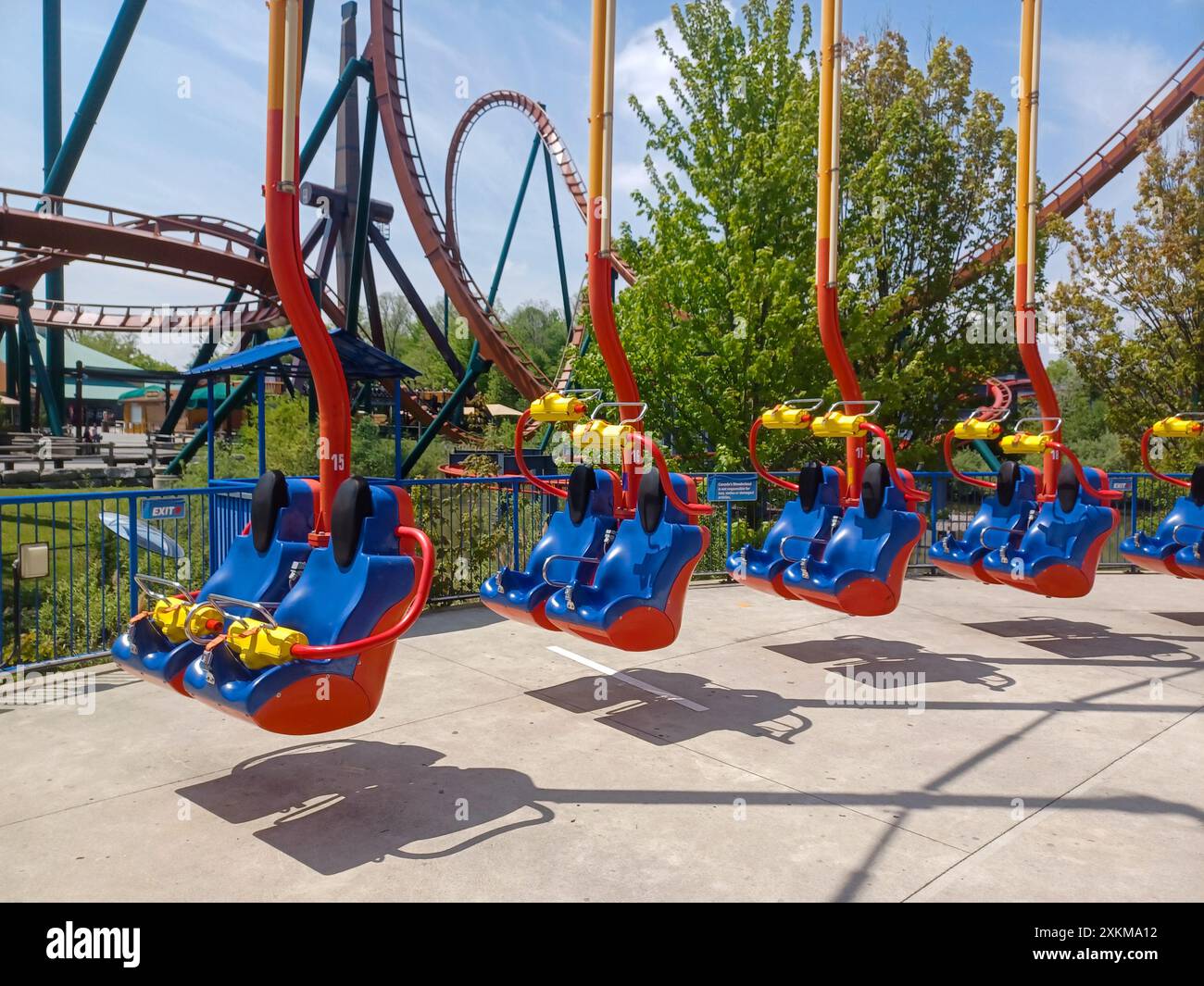 Toronto, ON, Canada – July 2, 2024: View of rides in the Wonderland ...