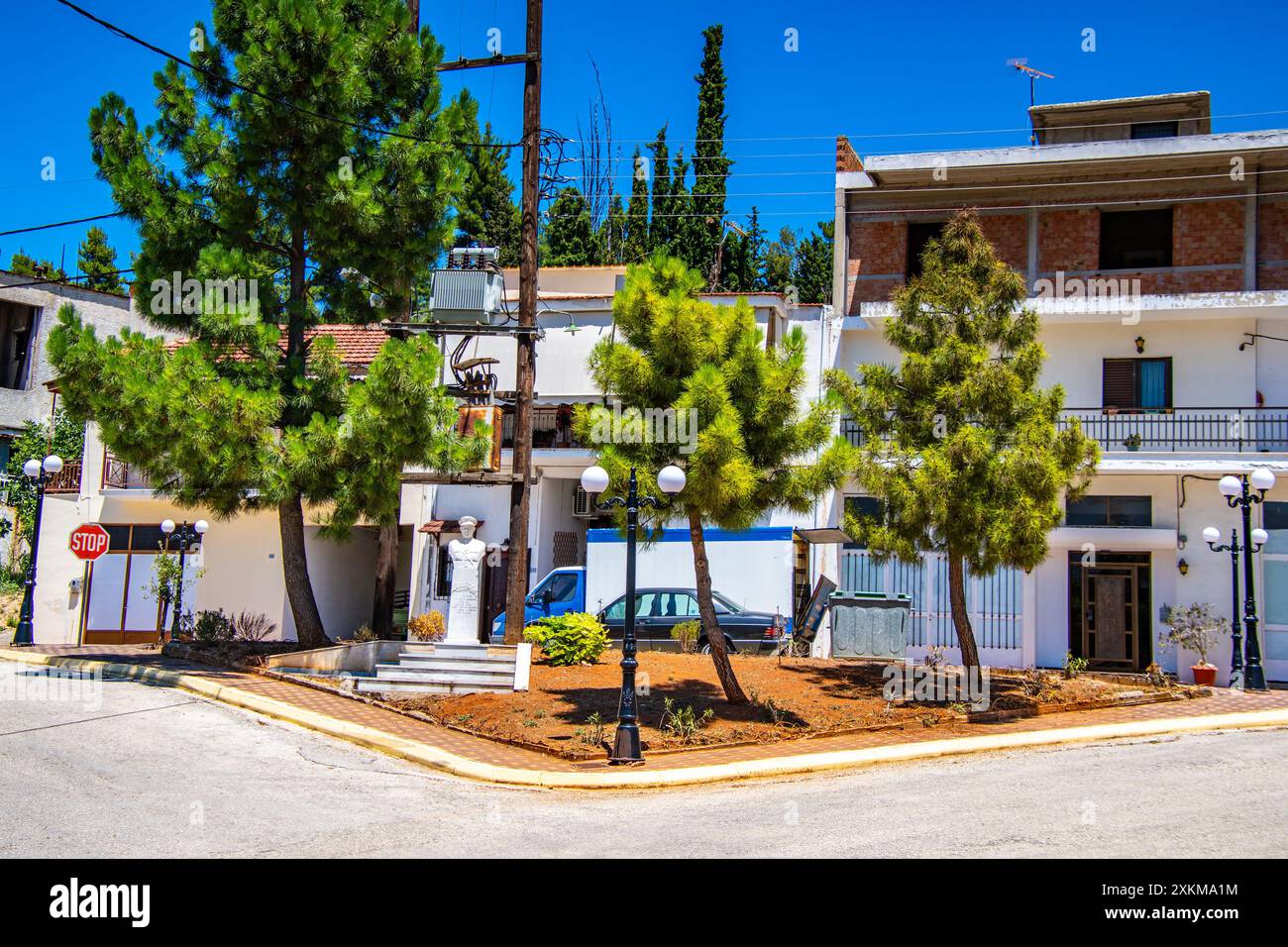 NEMEA, GREECE - JULY 2020: Urban view of Nemea town in the regional ...