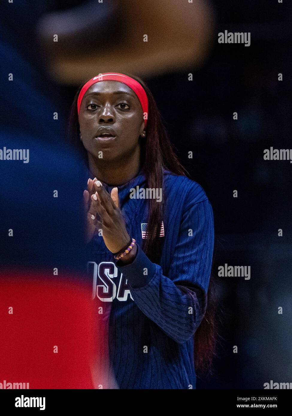 O2 Arena, UK. 23rd July, 2024. Kahleah Copper #7 for Team USA during ...