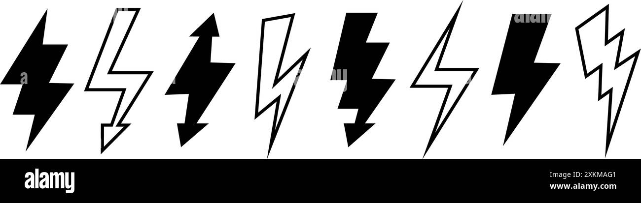 Lightning Bolt Outline 12,874 Lightning Bolt Outline Stock Vectors And