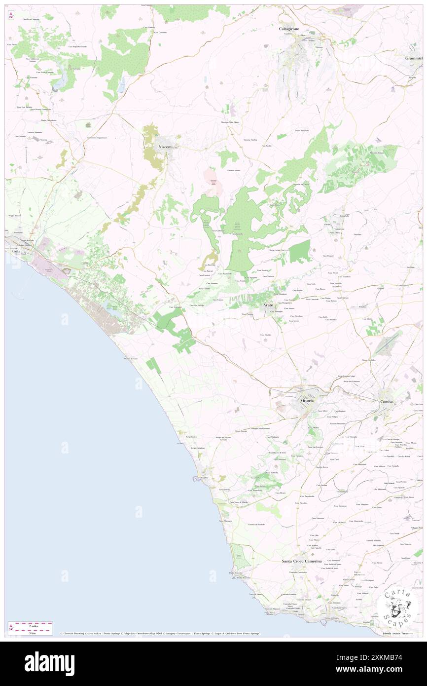 Acate, Ragusa, IT, Italy, Sicily, N 37 1' 23'', N 14 29' 34'', map ...