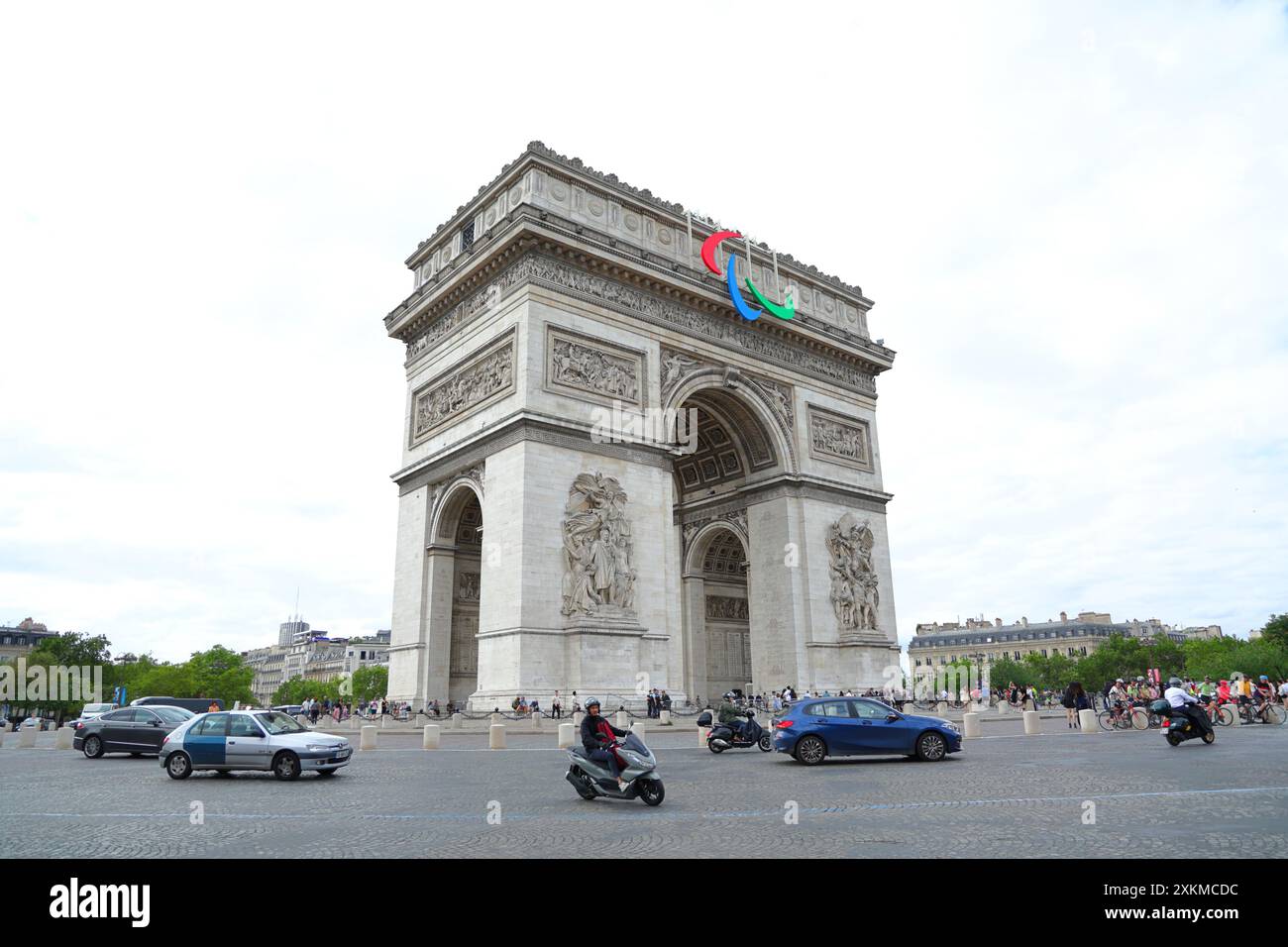 & The Arch of Triumph & The paralympics Symbol/General view, JULY 23 ...