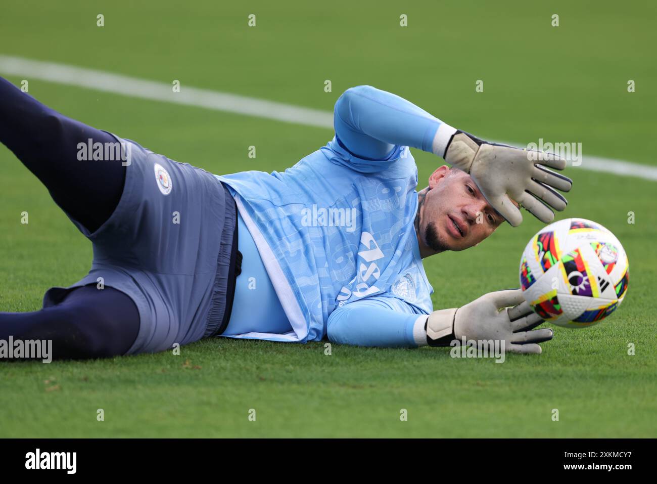 July 23, 2024: Manchester City goalkeeper Ederson (31) warming up ...