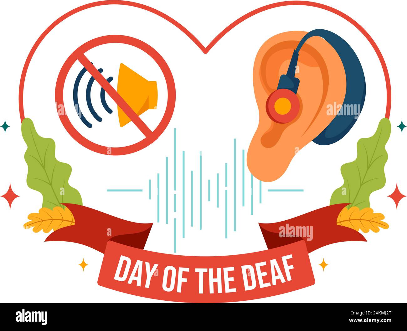 Day of the Deaf Vector Illustration on September 26 to Raise Awareness ...