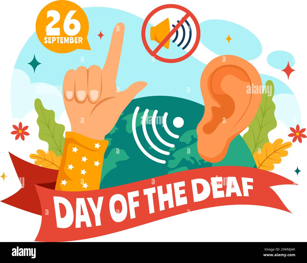 Day of the Deaf Vector Illustration on September 26 to Raise Awareness ...