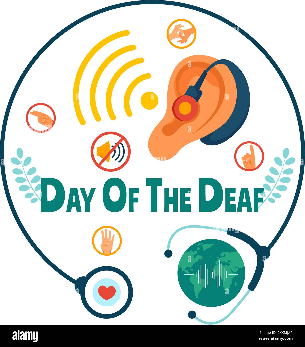 Day of the Deaf Vector Illustration on September 26 to Raise Awareness ...