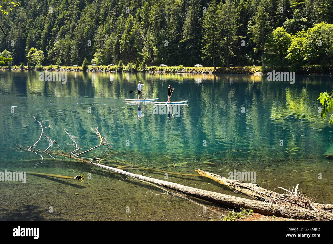 Unique lake colors of lake crescent hi-res stock photography and images ...