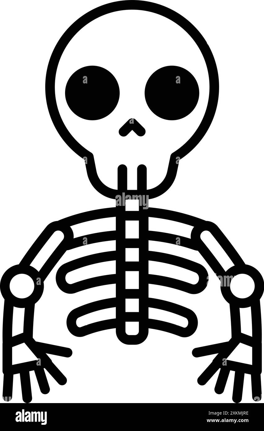 Human skeleton chest anatomy illustration Black and White Stock Photos ...