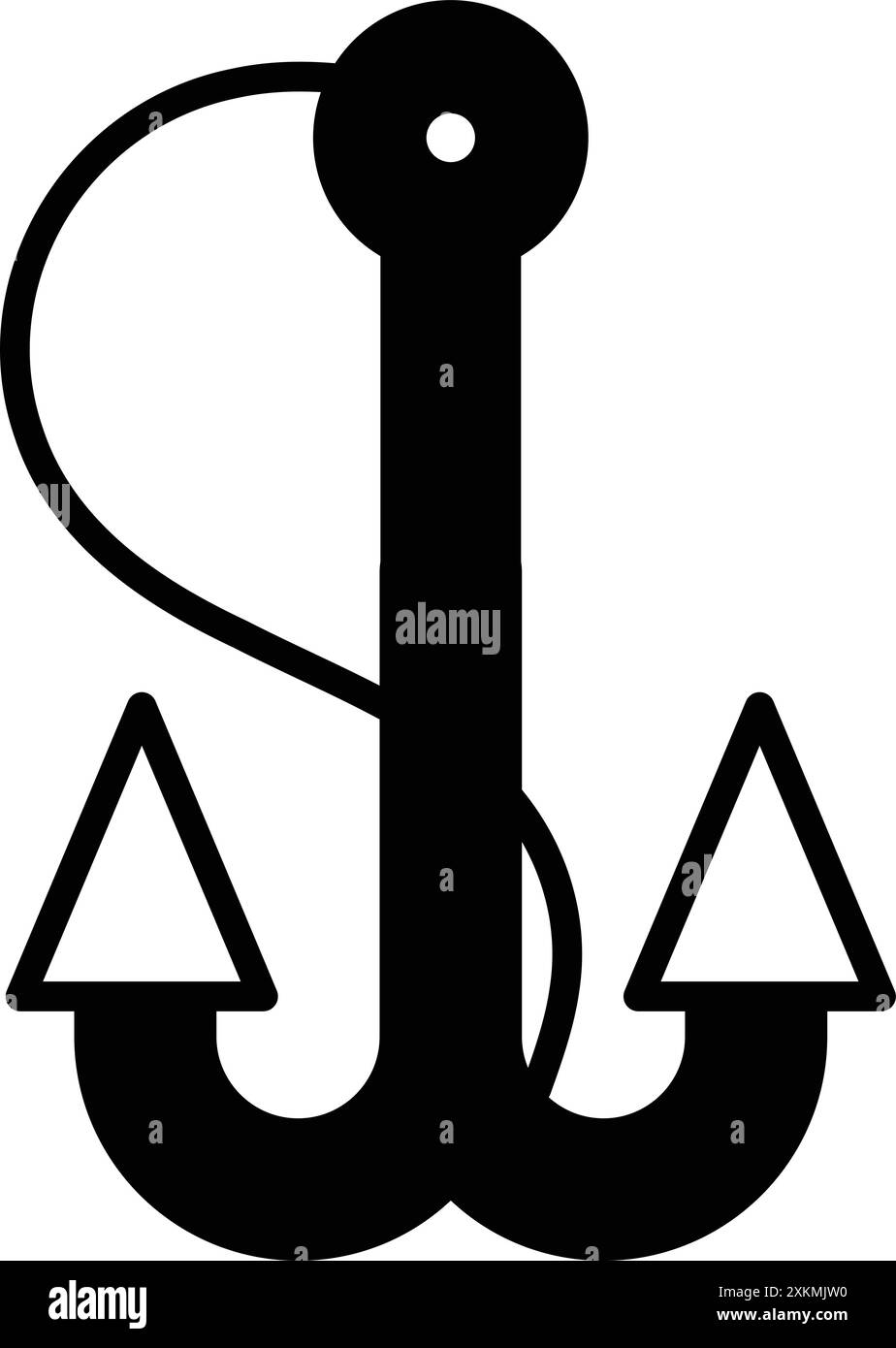 A Fishing rod and fish box icon in line style Stock Vector Image & Art ...