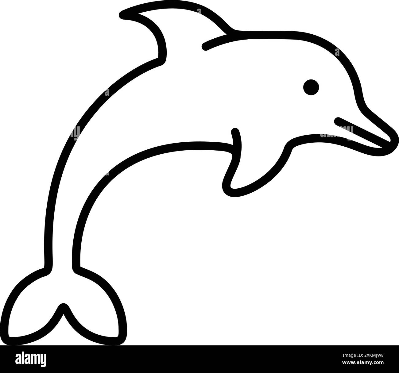 A Dolphin icon in line style Stock Vector Image & Art - Alamy