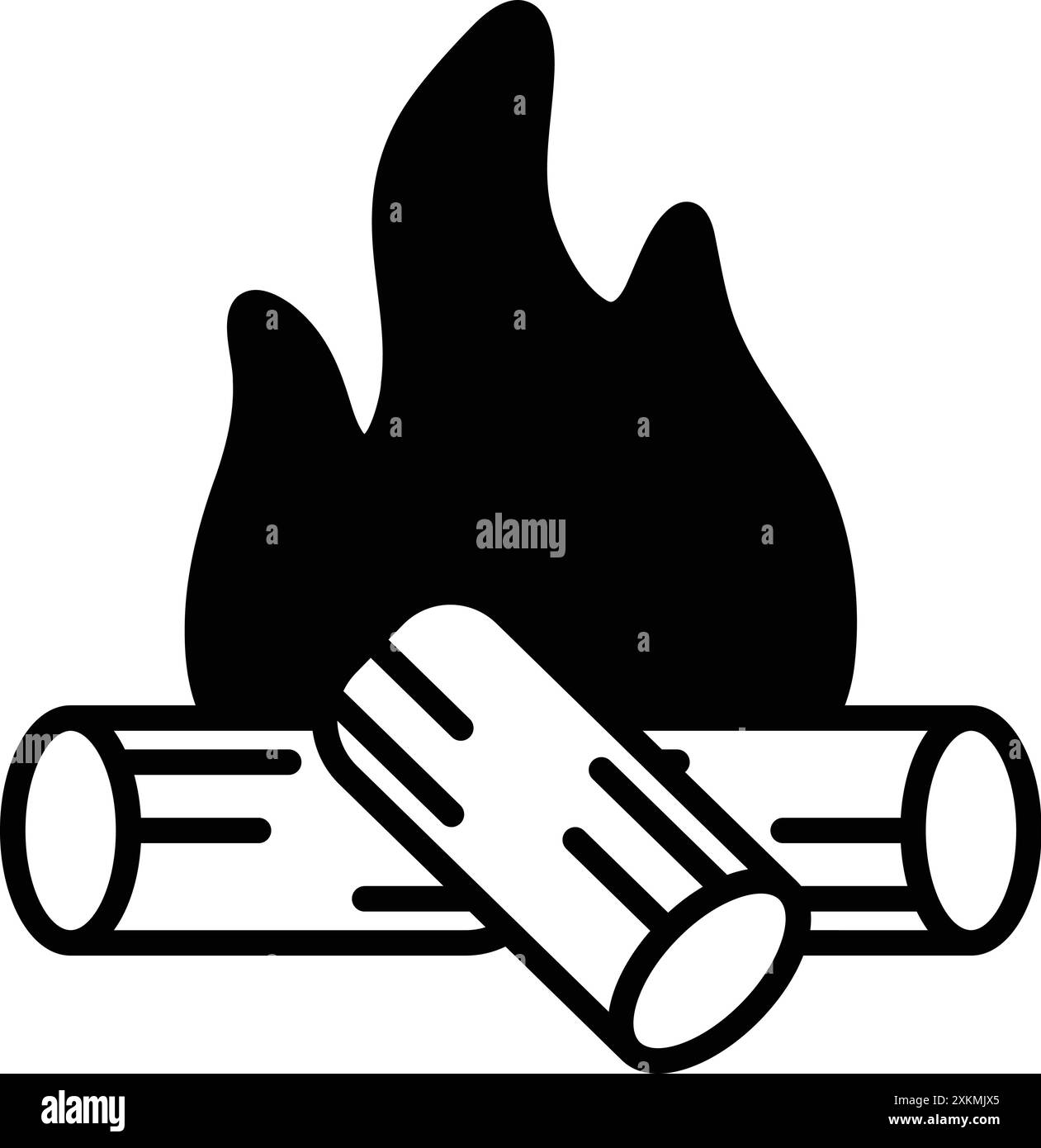 A Campfire icon in line style Stock Vector Image & Art - Alamy