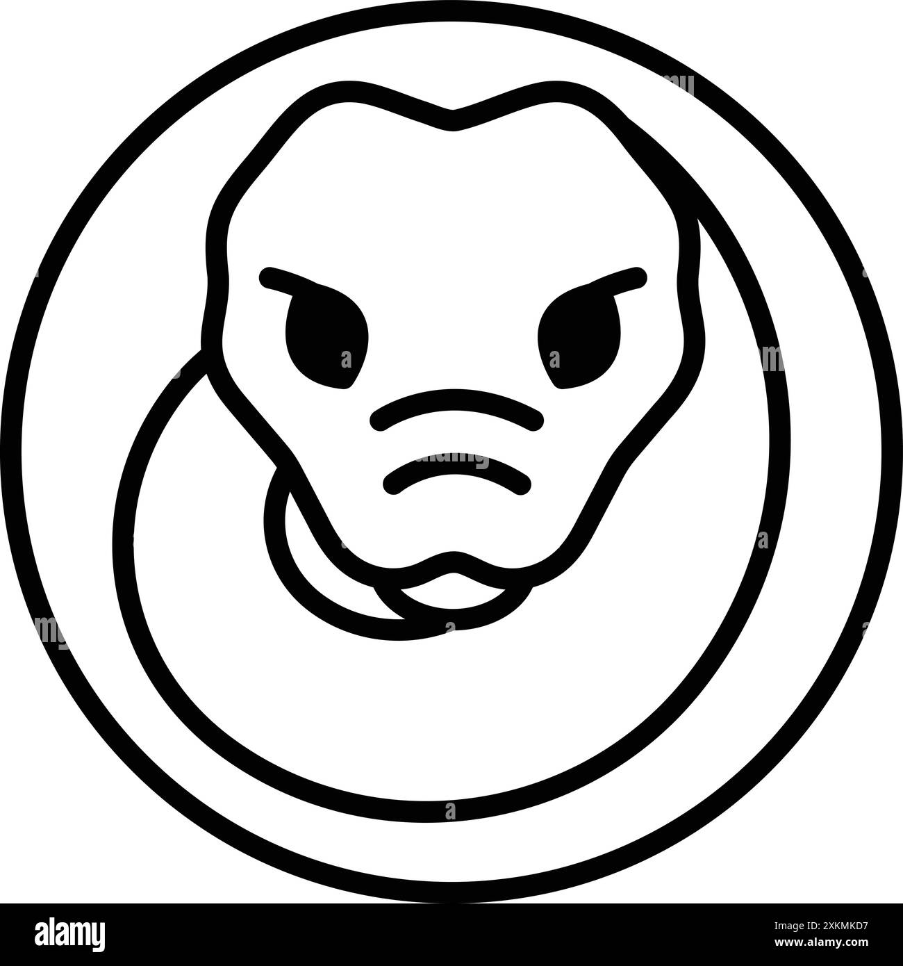 A snake in line icon style Stock Vector Image & Art - Alamy