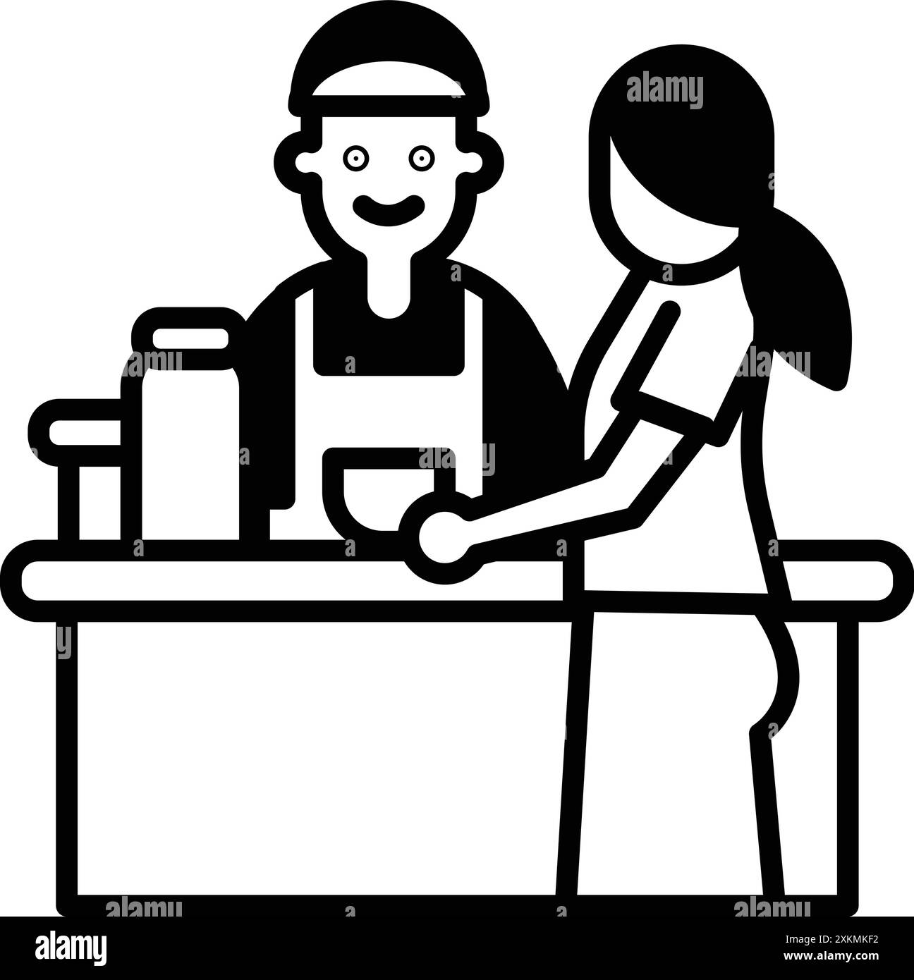 Cashier grocery store Black and White Stock Photos & Images - Alamy