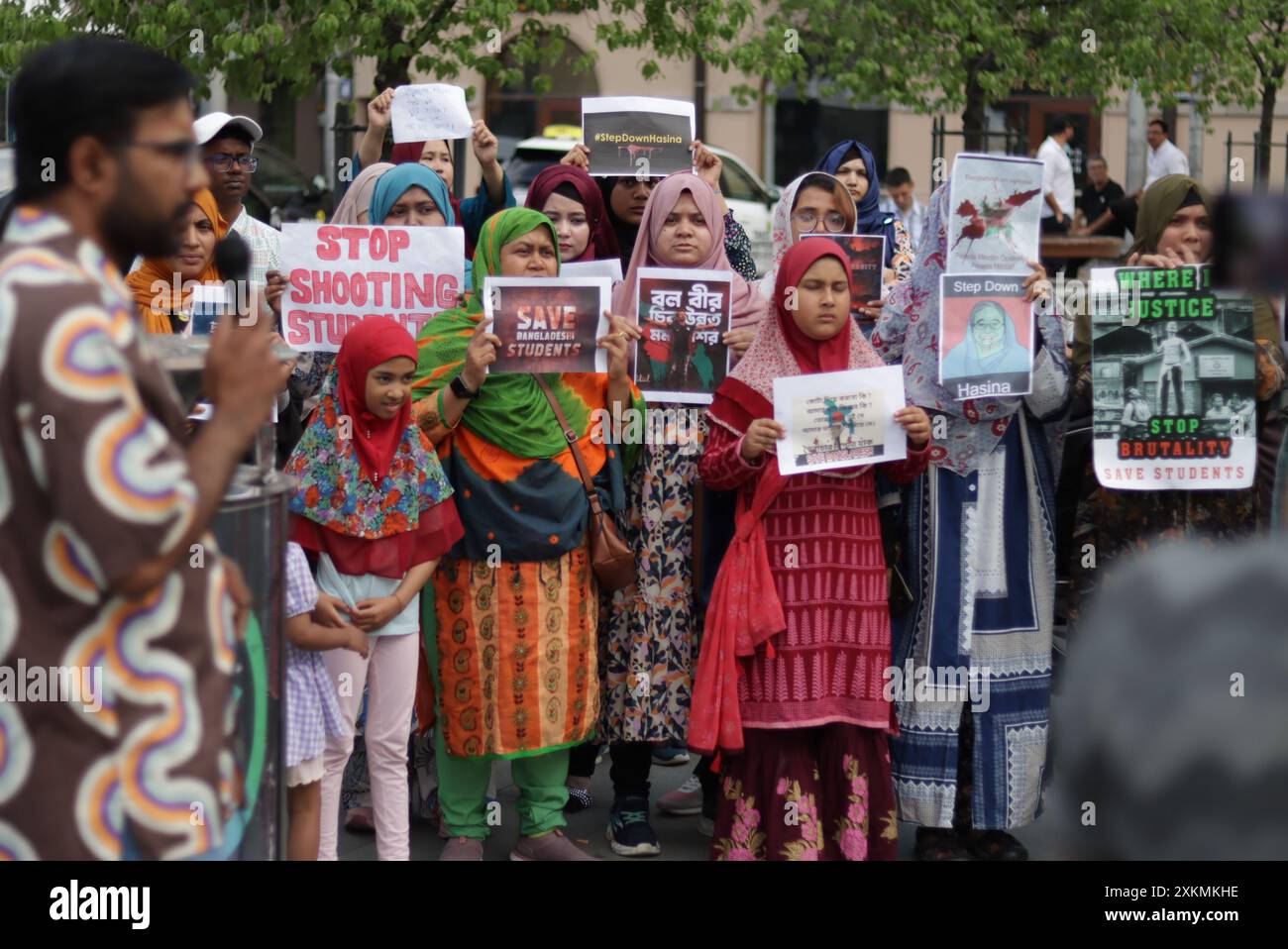 Banglandeshi Community in city square peacefully protesting police ...