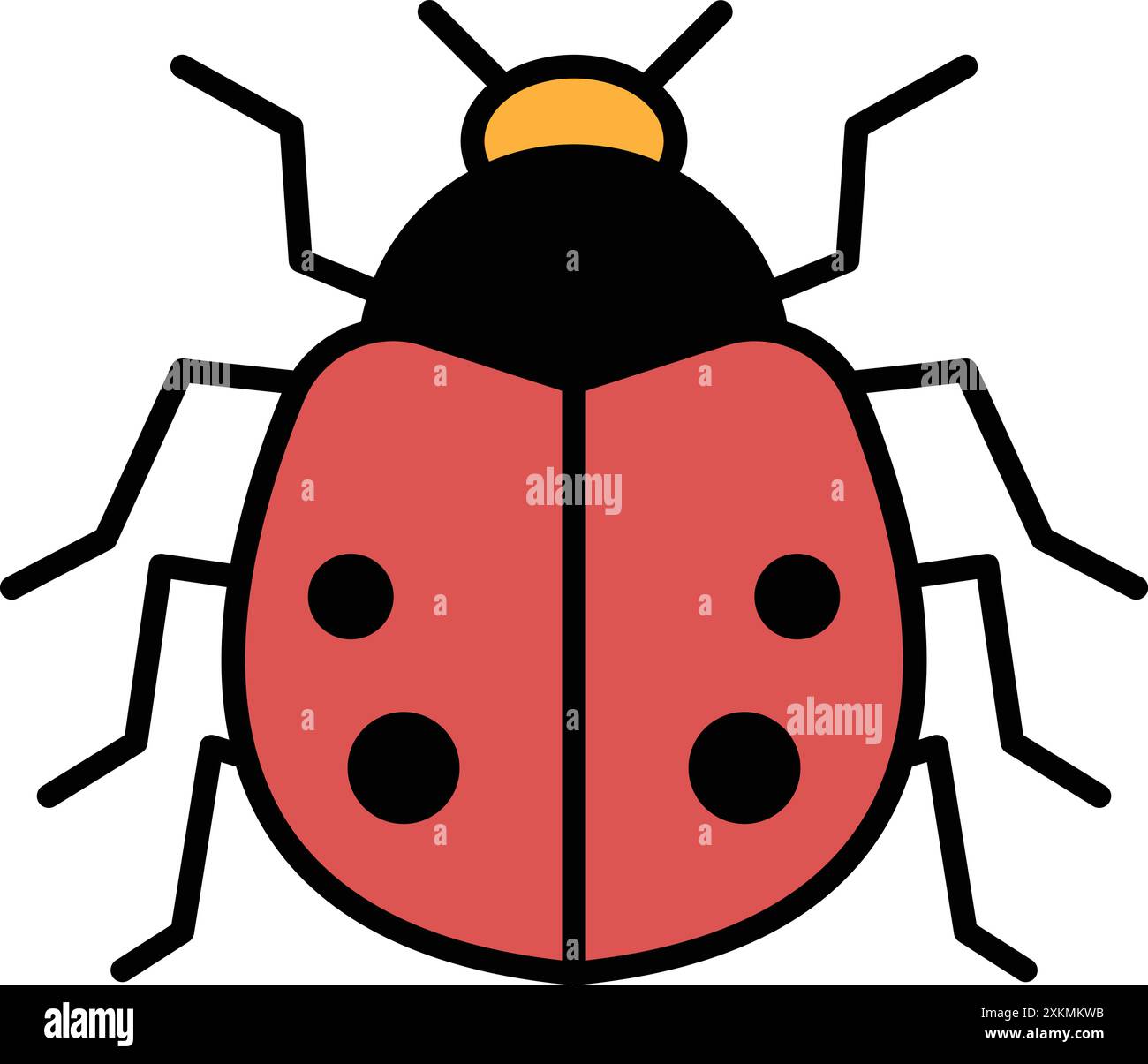 Ladybug line art hi-res stock photography and images - Alamy