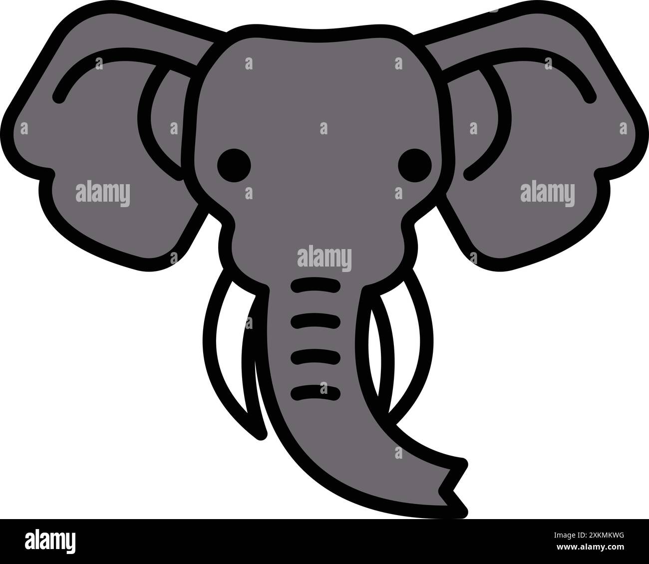 Indian elephant icon outline hi-res stock photography and images - Alamy