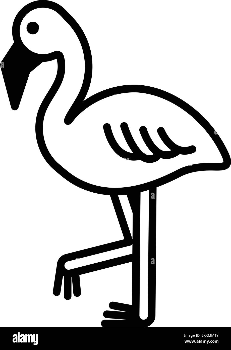 Background flamingo vector vectors Black and White Stock Photos ...