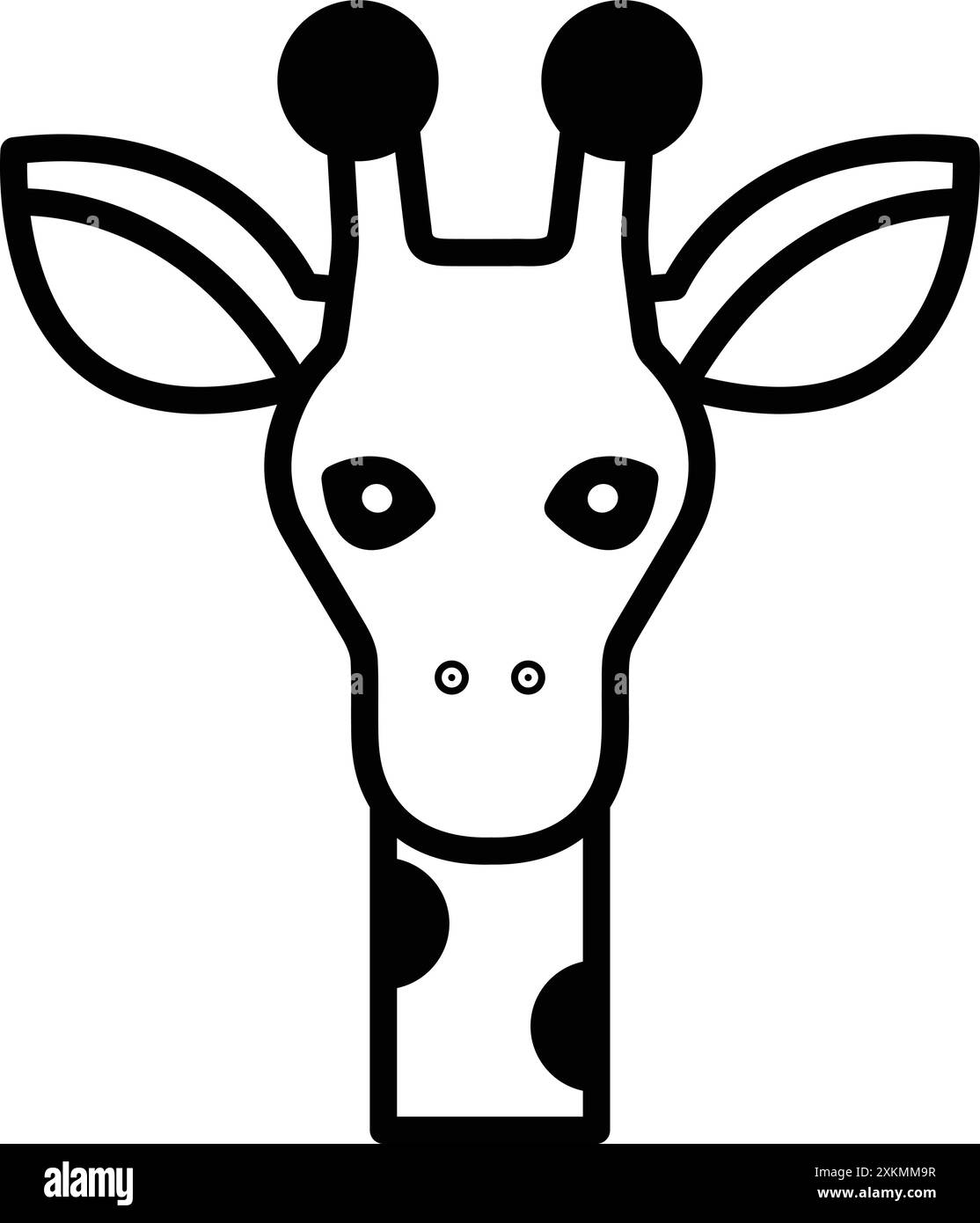Giraffe head neck art Stock Vector Images - Alamy