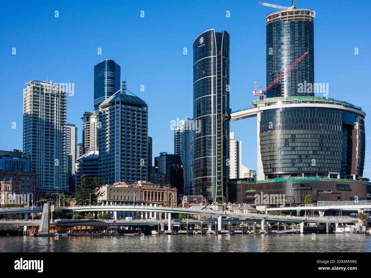 Cityscape view of Brisbane Central Business District, Queensland ...