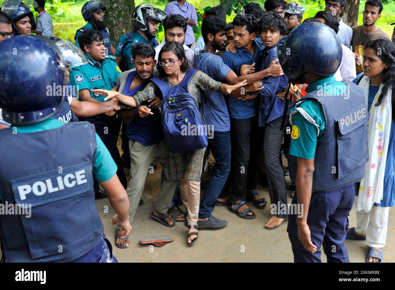 Sylhet, Bangladesh. 18th July 2024. Students of Sylhet's Shahjalal ...