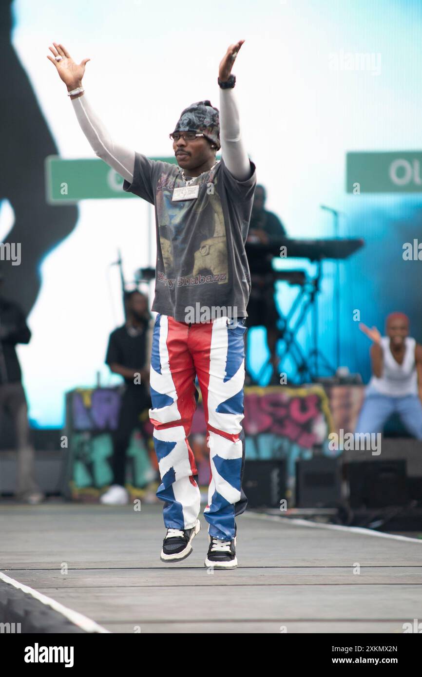 Asake preforming at the Wireless festival Finsbury Park London Stock ...