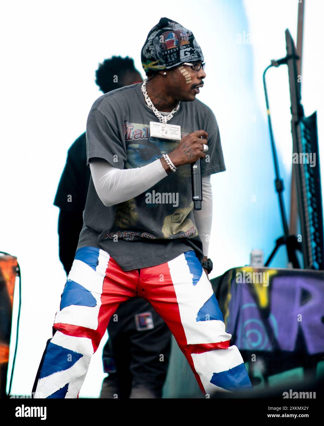 Asake preforming at the Wireless festival Finsbury Park London Stock ...