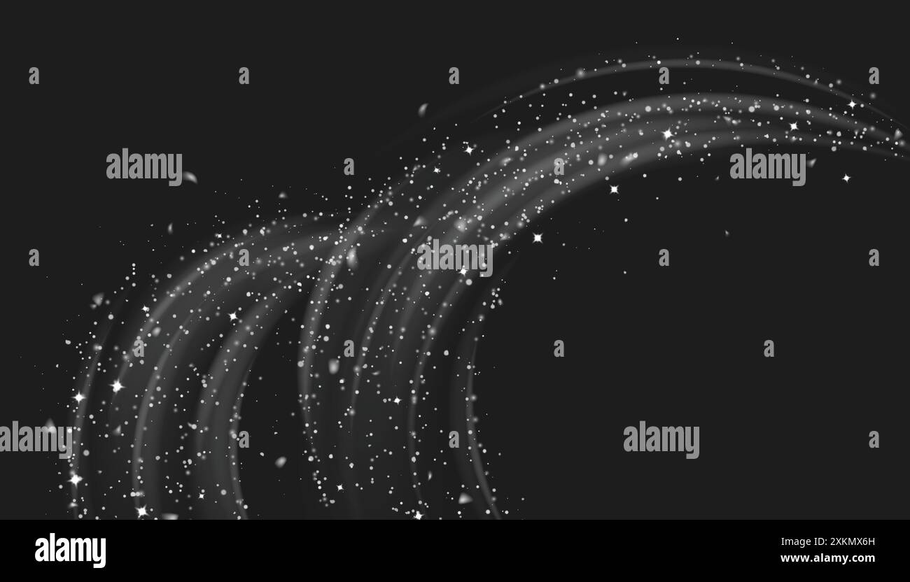 Snow swirls isolated on white background. Vector realistic illustration ...