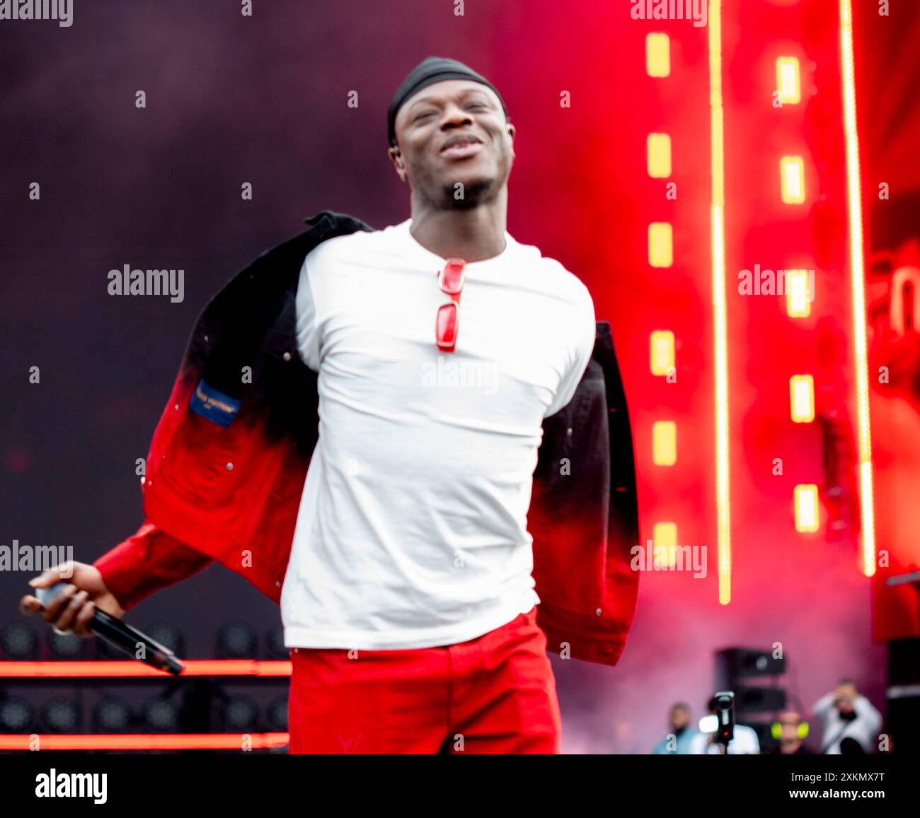 J Hus preforming at the Wireless festival Finsbury Park London Stock ...