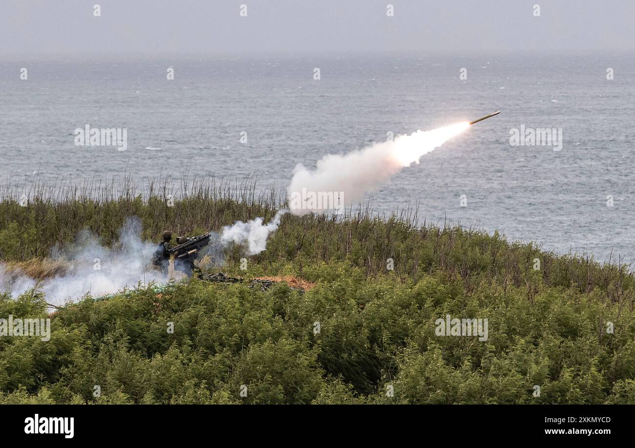 In this photo released by Taiwan Military News Agency, Taiwanese ...