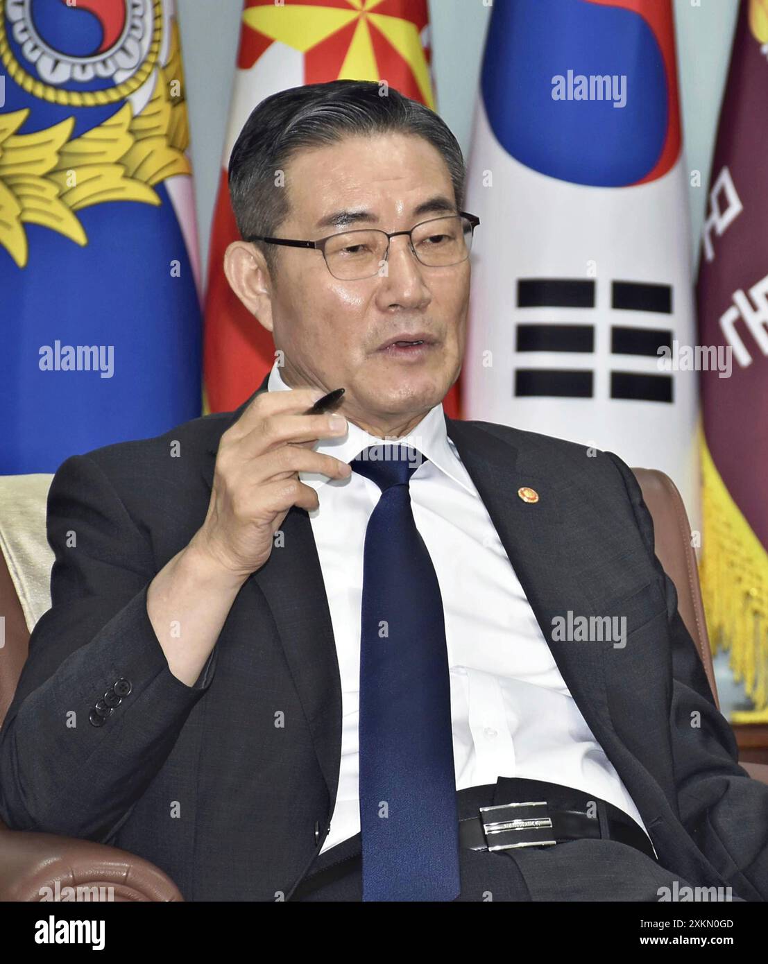 South Korean Minister of National Defense Shin Won-sik attends an ...