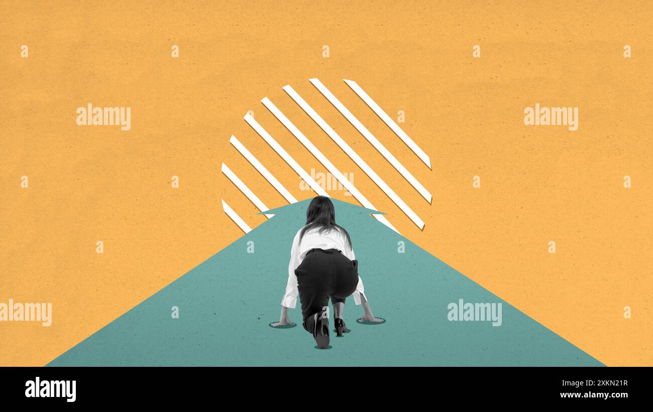 Black woman art crouching down hi-res stock photography and images - Alamy