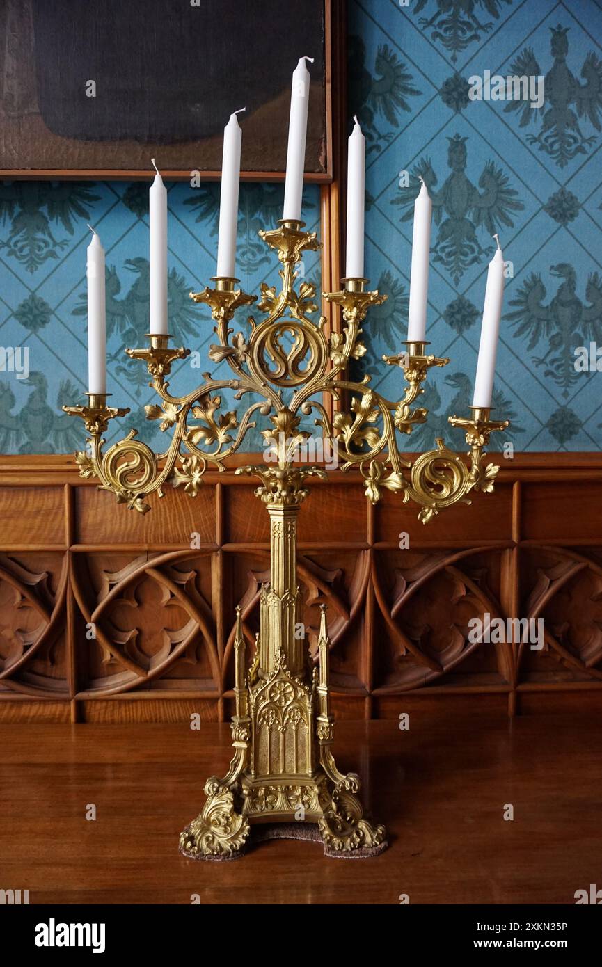 detail of lednice castle interior in czech republic Stock Photo - Alamy
