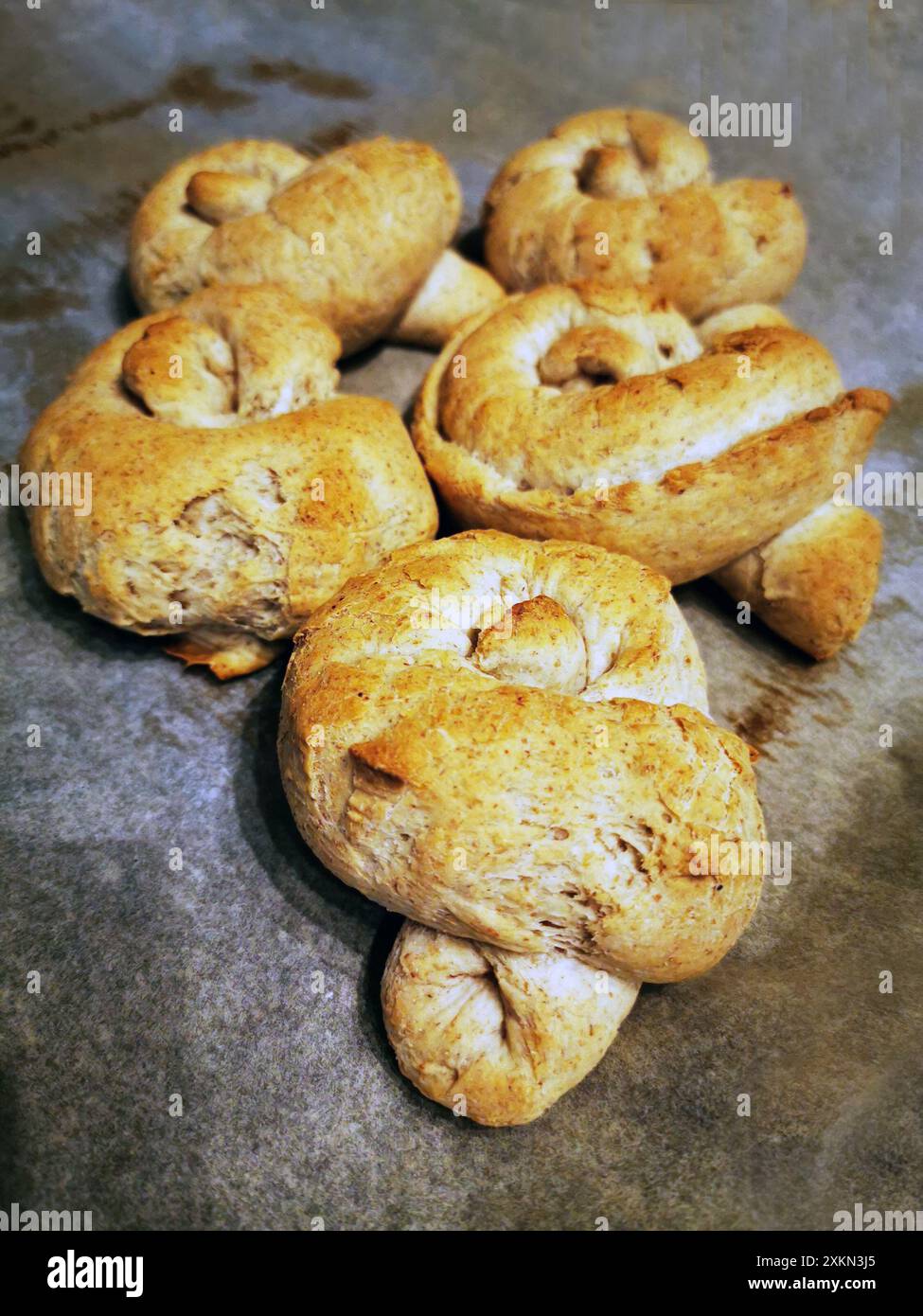 homemade node rolls as very nice food background Stock Photo - Alamy