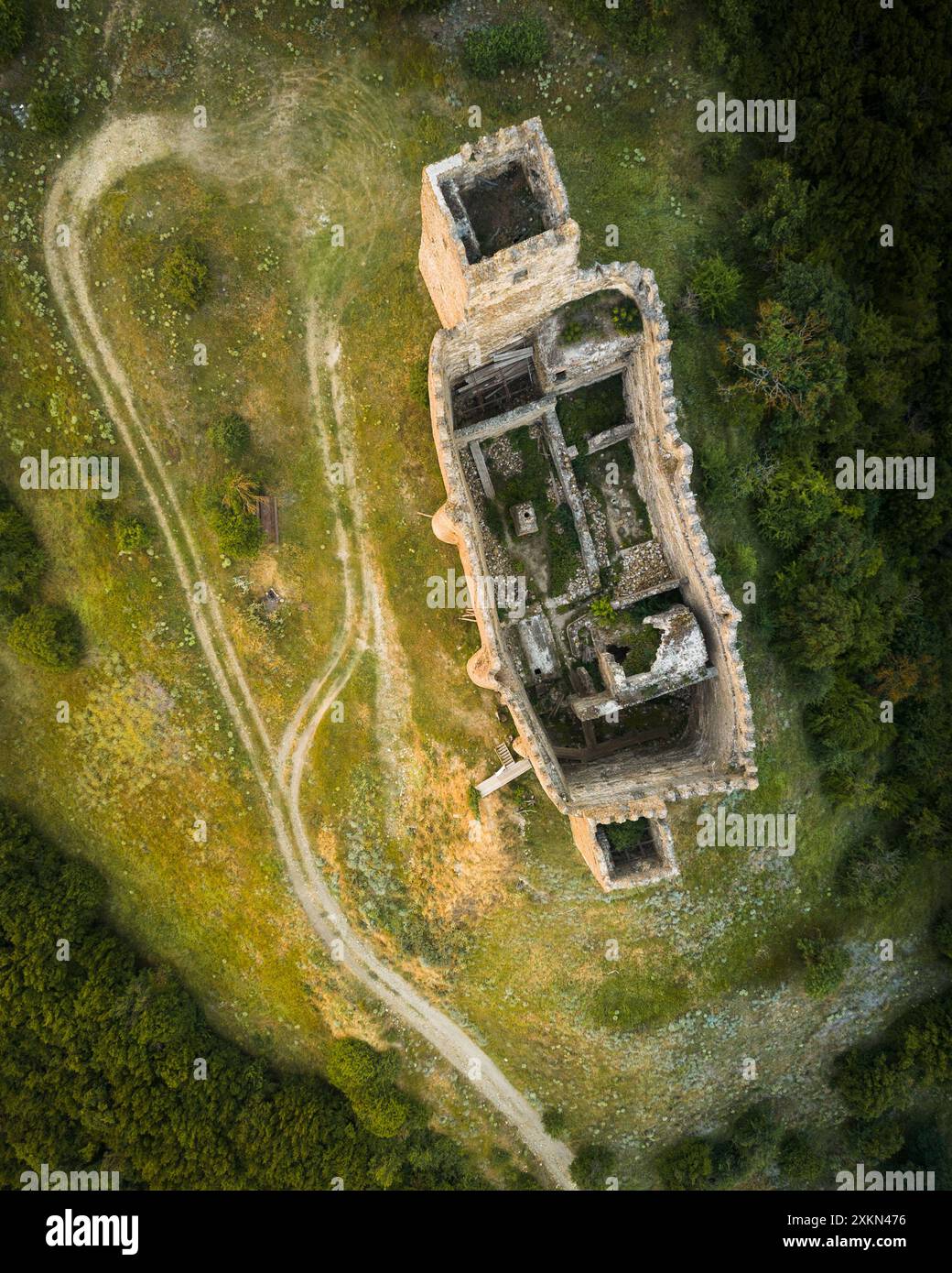 Establishing aerial view medieval fortress hi-res stock photography and ...