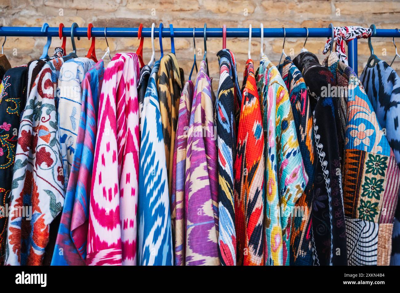 colorful traditional Arab Turkish dresses at an oriental market in ...