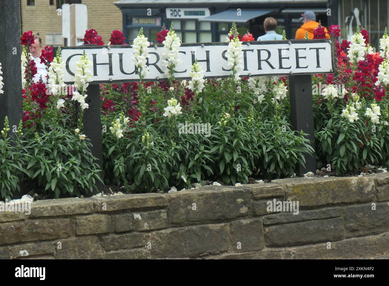 Silsden Yorkshire England British UK lane street name local sign signs ...