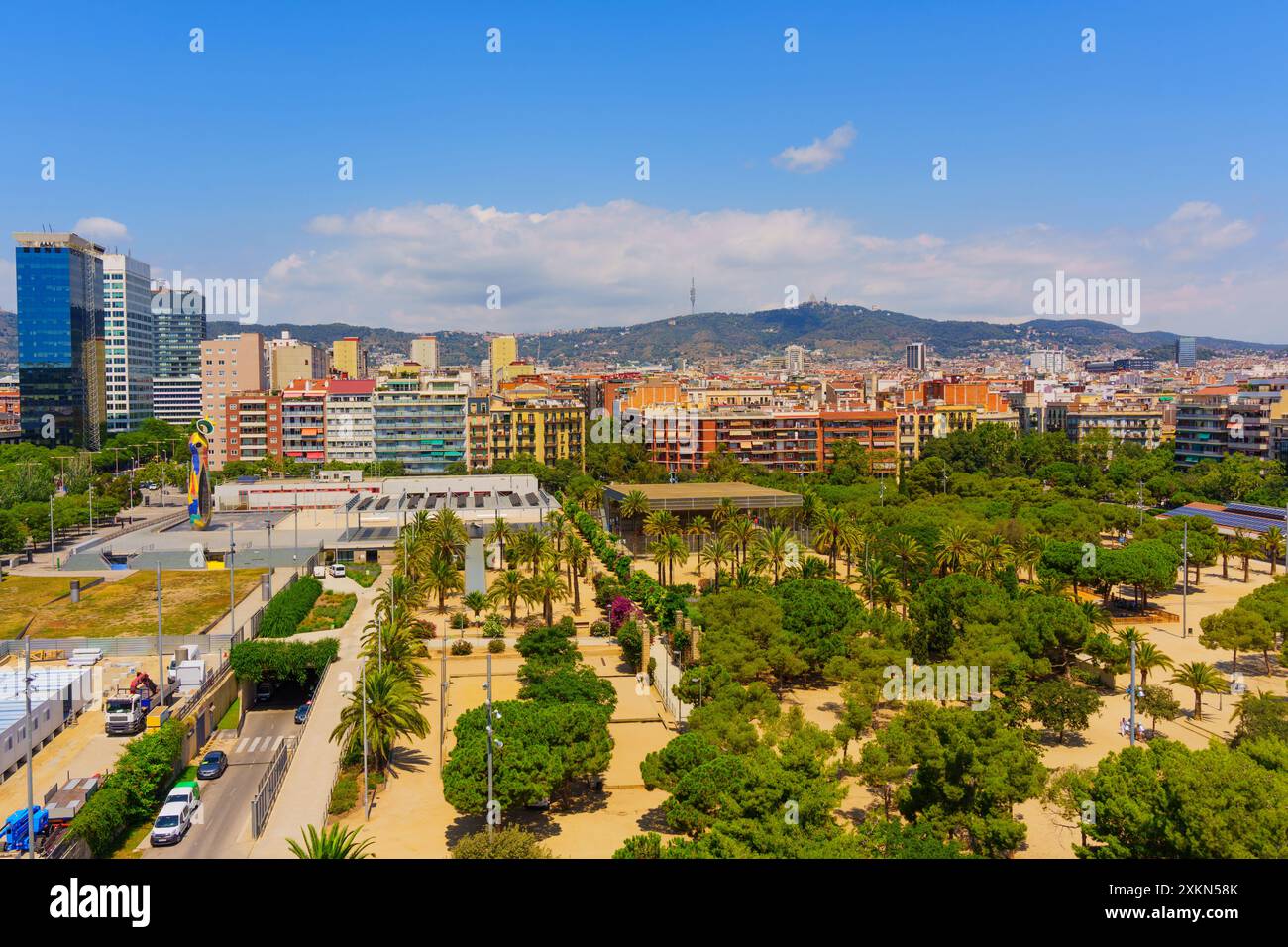 Stunning aerial view highlighting harmonious blend of city buildings ...