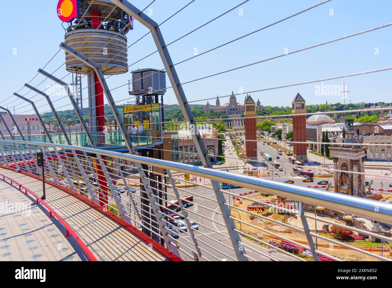 Barcelona, Spain - July 16, 2024: Overlooking Placa d'Espanya ...