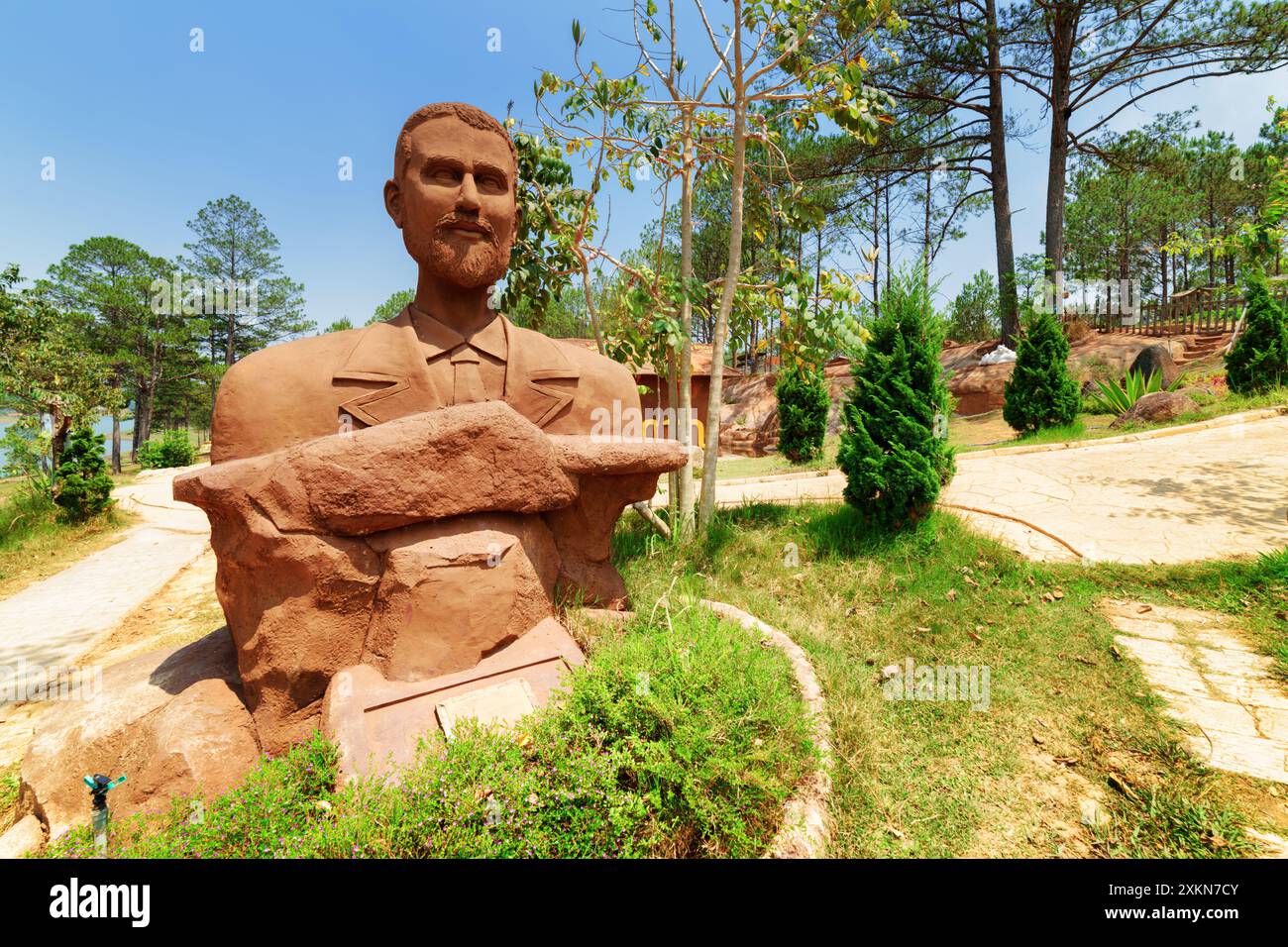 Clay sculpture of physician and bacteriologist Alexandre Yersin Stock ...