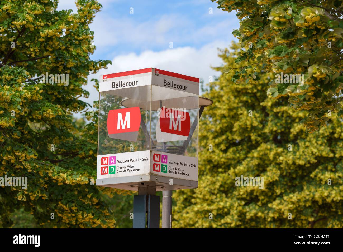 Lyon, France. June 11, 2024. Lyon Metro Sign at Bellecour Station ...