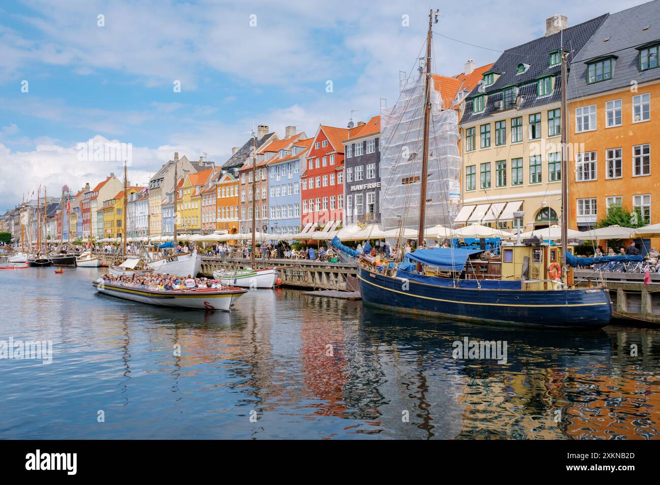 Copenhagen Denmark 21 July 2024, A boat filled with passengers ...
