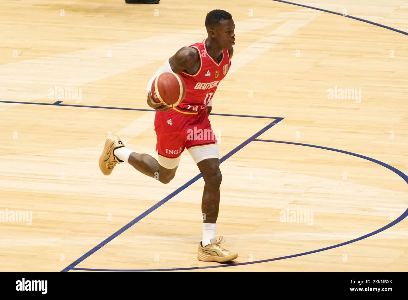 Dennis Schroder of Germany during the International Friendly basketball ...