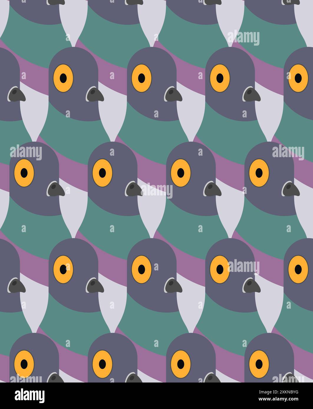 Pigeon pattern seamless. Dove funny background. Ornament of kids fabric ...