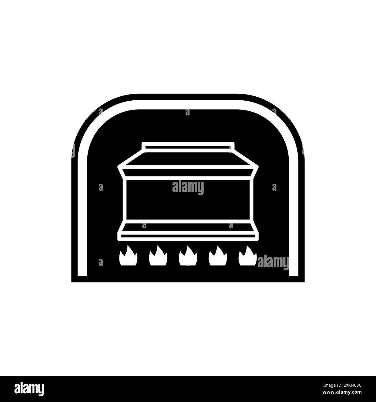 Crematorium sign. Burning a coffin is a symbol of burial Stock Vector Image & Art - Alamy