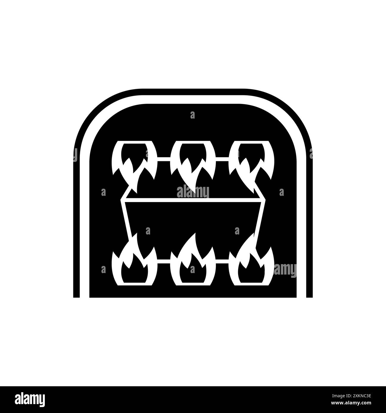 Crematorium sign. Burning a coffin is a symbol of burial Stock Vector ...